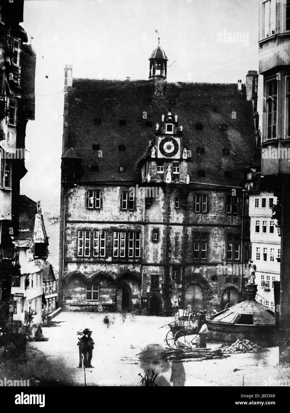 Ancient town hall square Black and White Stock Photos & Images - Alamy