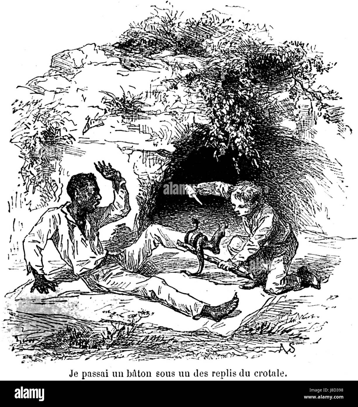 An illustration from Mark Twain's classic novel The Adventures of ...