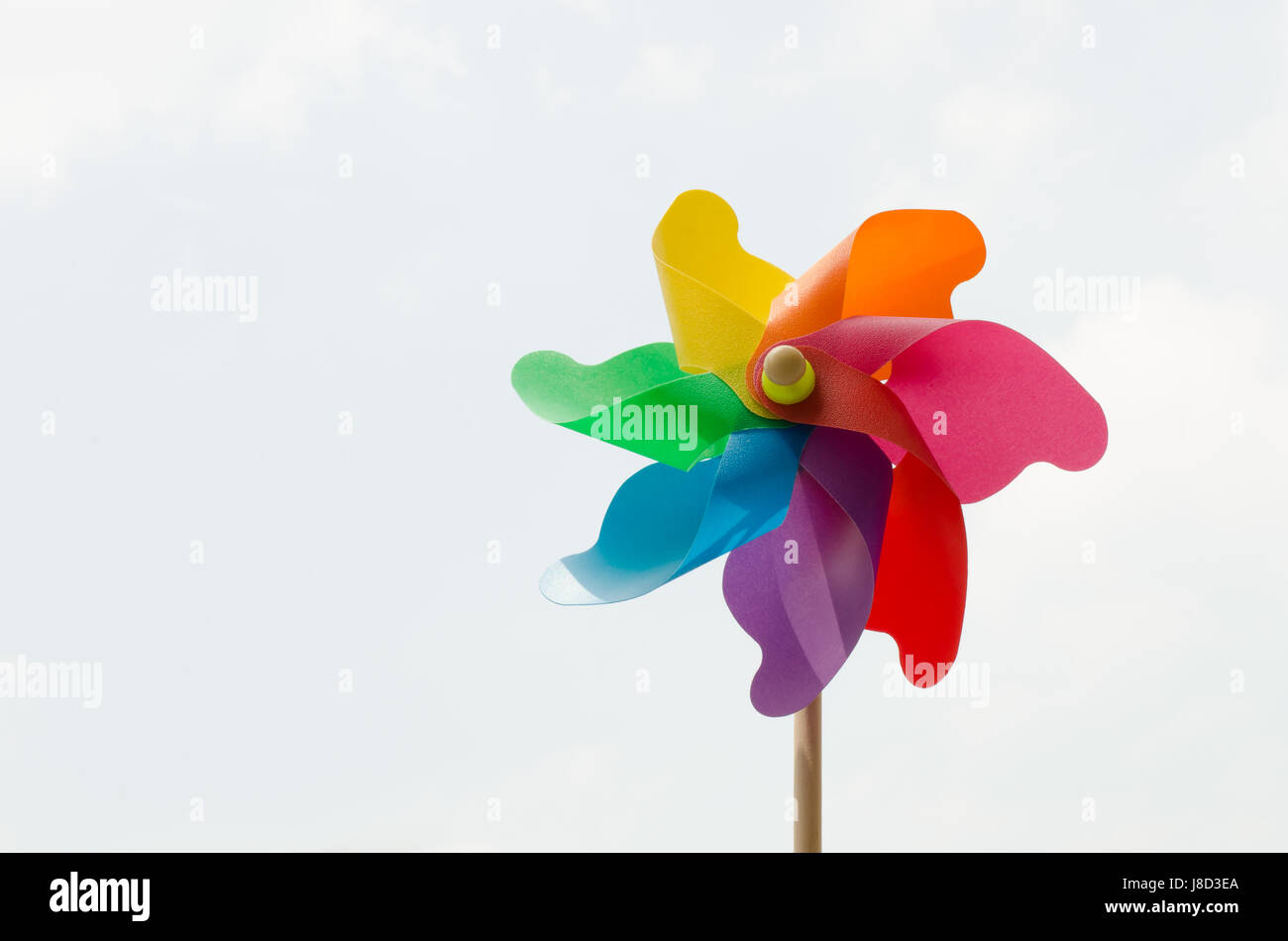Colorful Pinwheel Isolated on White with a Clipping Path Stock Photo ...