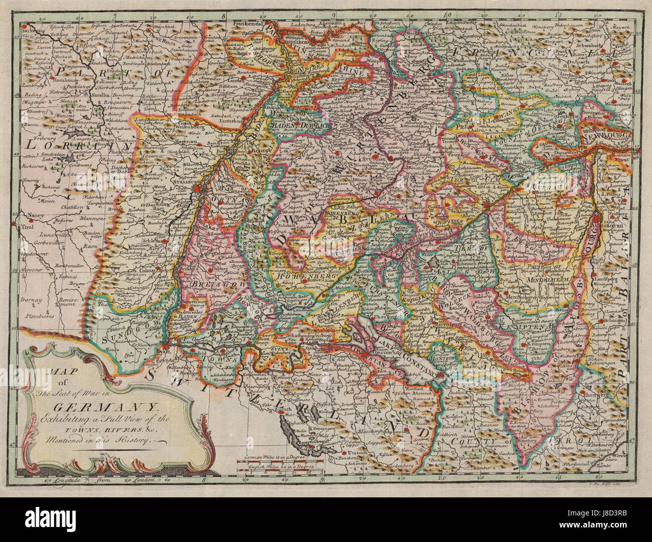 German map 1700s hi-res stock photography and images - Alamy