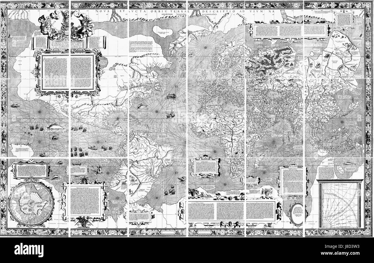 The 1569 world map by Gerardus Mercator is one of the most famous maps of its time. It ...