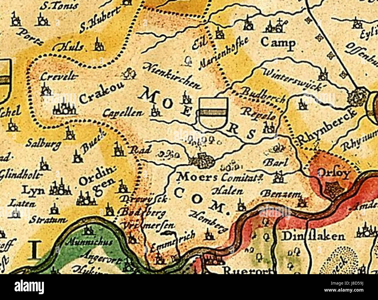 Moers map hi-res stock photography and images - Alamy