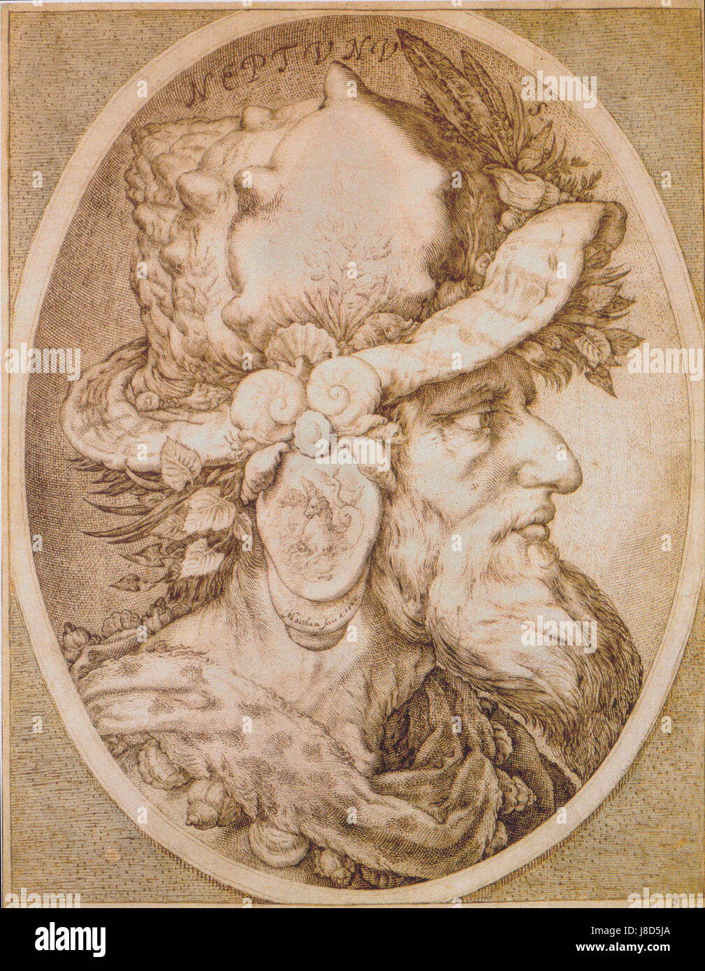 Jacob Matham Neptun 1626 Stock Photo - Alamy