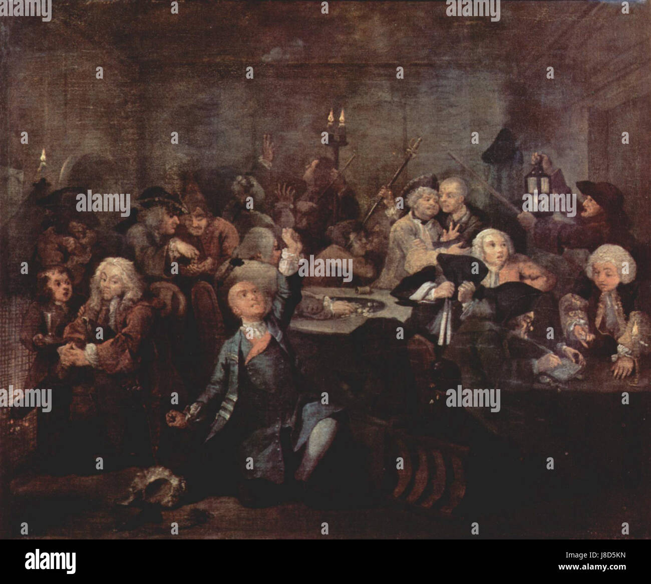 This work by William Hogarth, an English painter, captures themes of ...