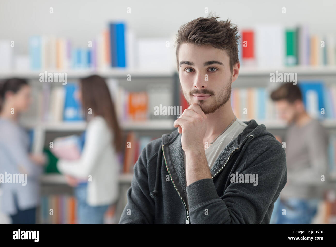 Teen thinking in class hi-res stock photography and images - Alamy