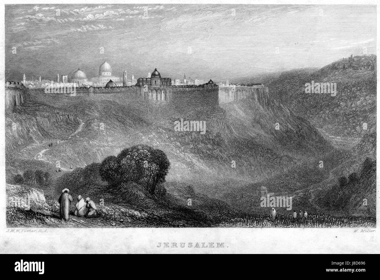 Jerusalem engraving by William Miller after Turner R523 Stock Photo - Alamy