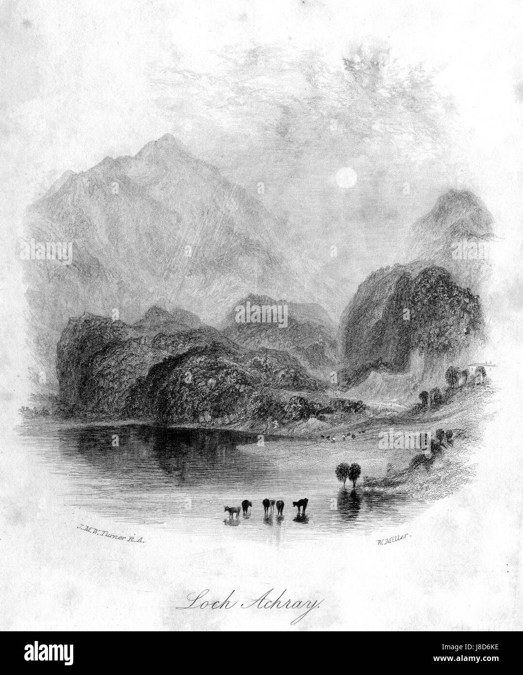 This engraving by William Miller, based on a work by Turner, depicts ...