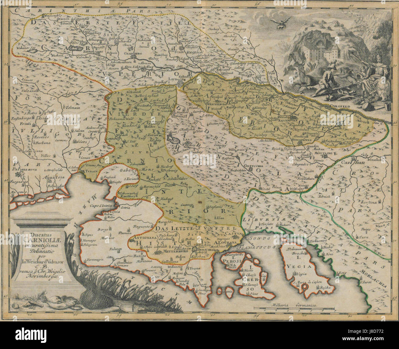 A detailed and accurate map of the Duchy of Carniola, depicting its ...
