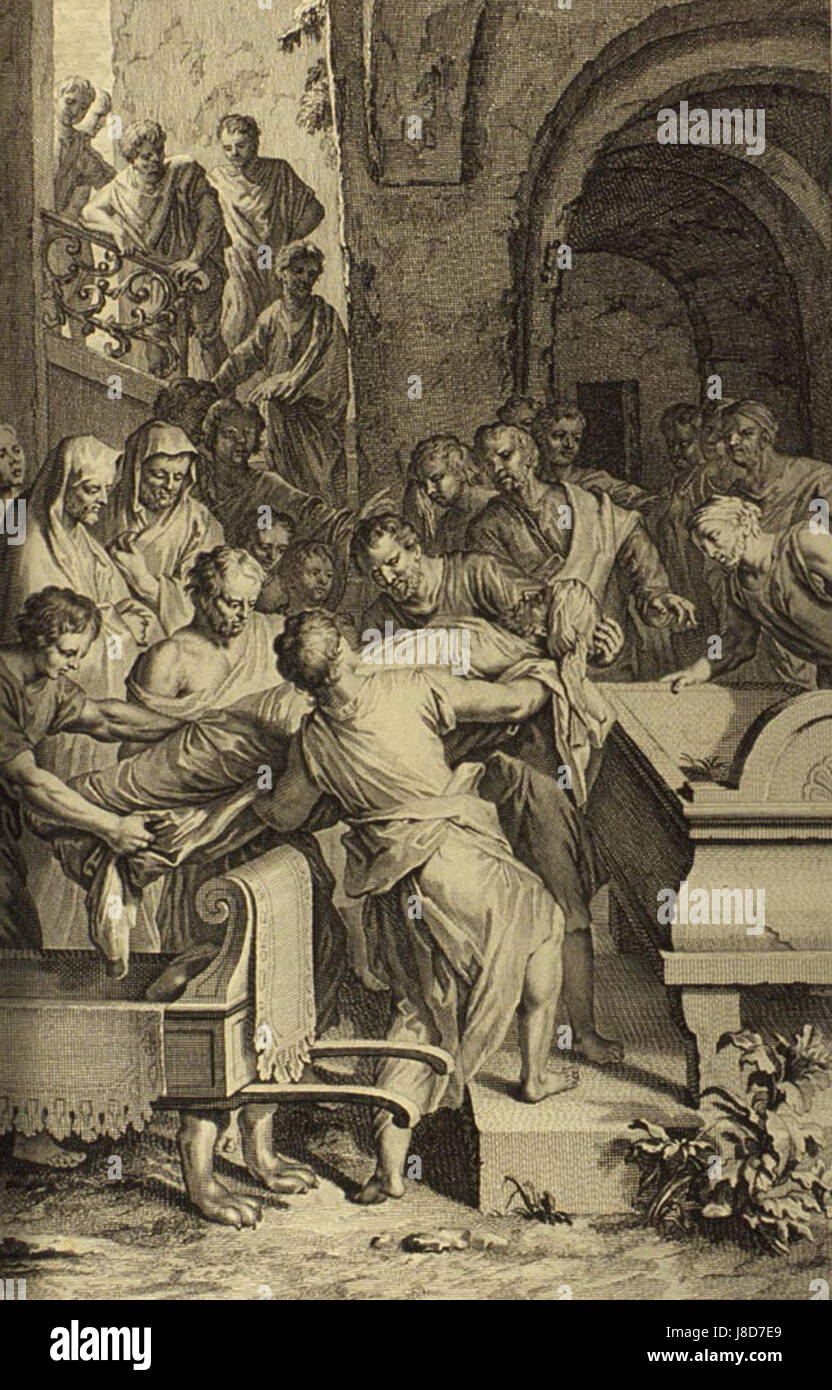 This historical artwork depicts the biblical figures Isaac and Ishmael ...