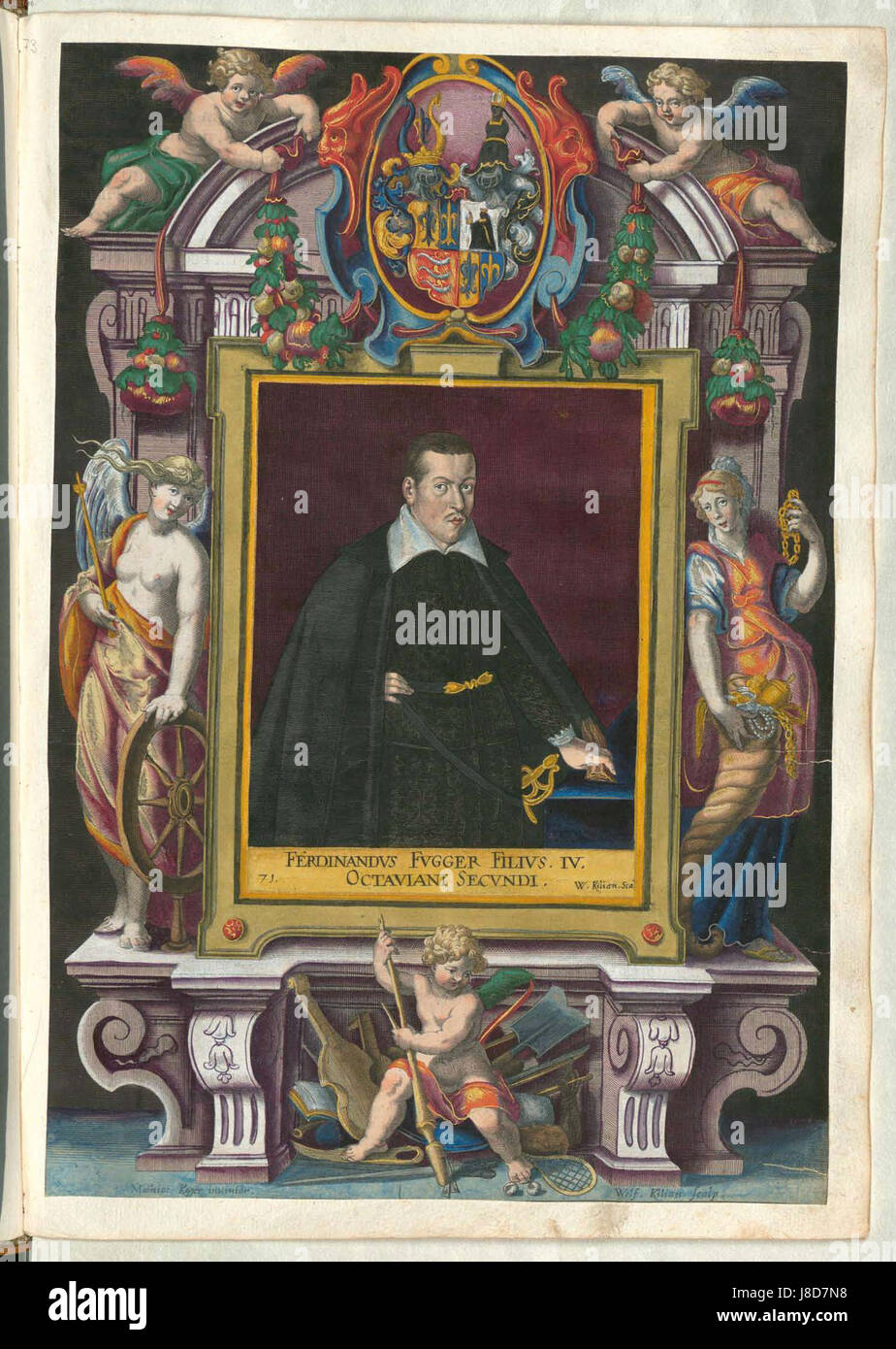 This page from the *Fuggerorum et Fuggerarum* manuscript shows ...