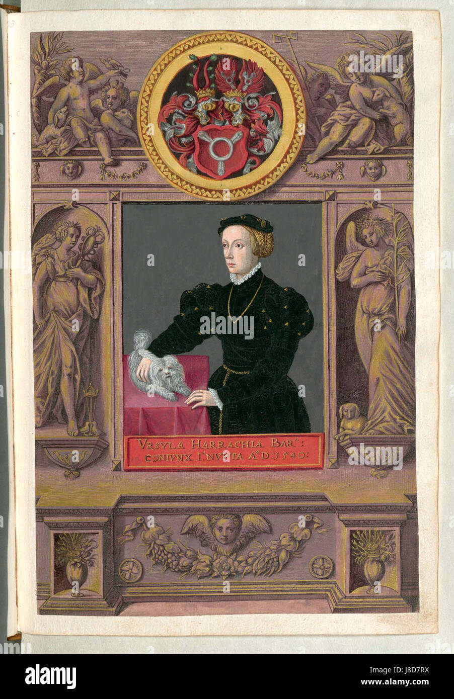 Page 015r of 'Fuggerorum et Fuggerarum imagines,' a work depicting the ...