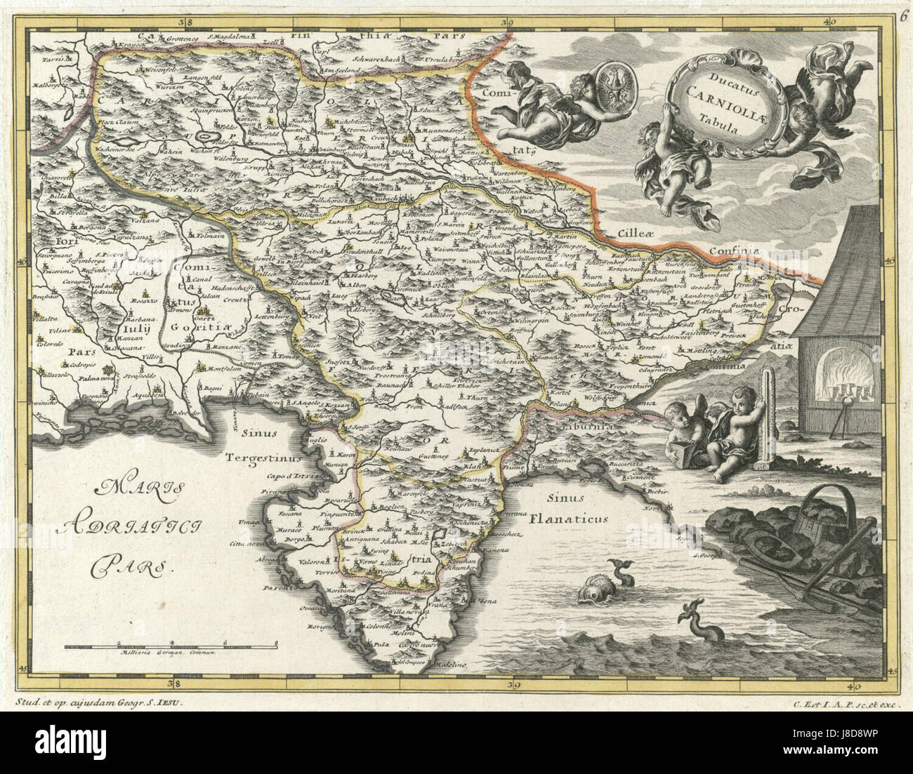 The 'Ducatus Carnioliae Tabula' is an important historical map ...