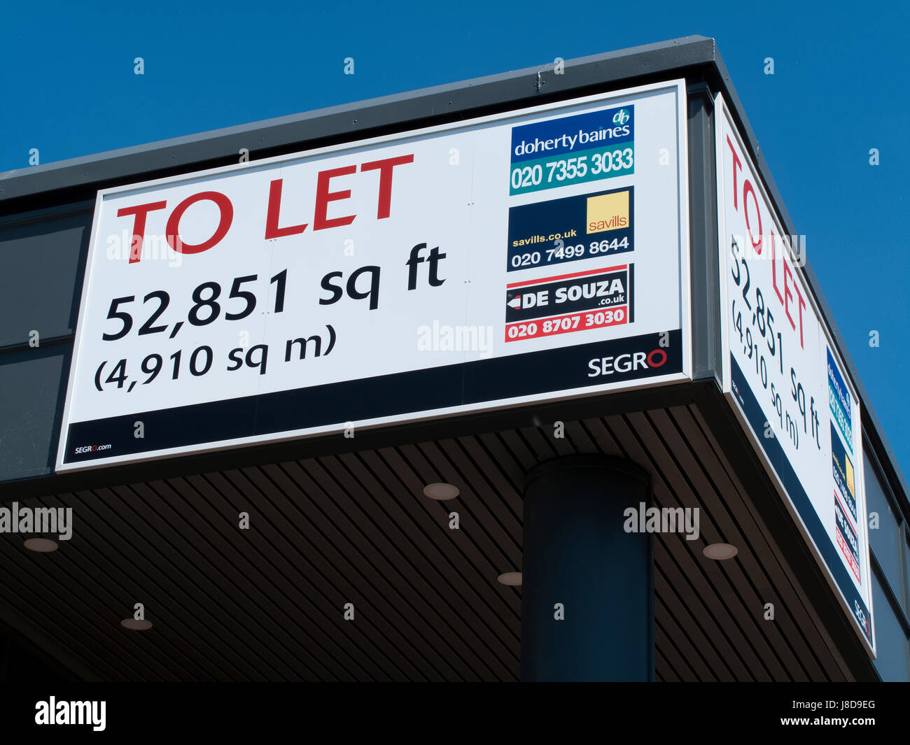 Estate agents industrial warehouse and office units to let sign Stock ...