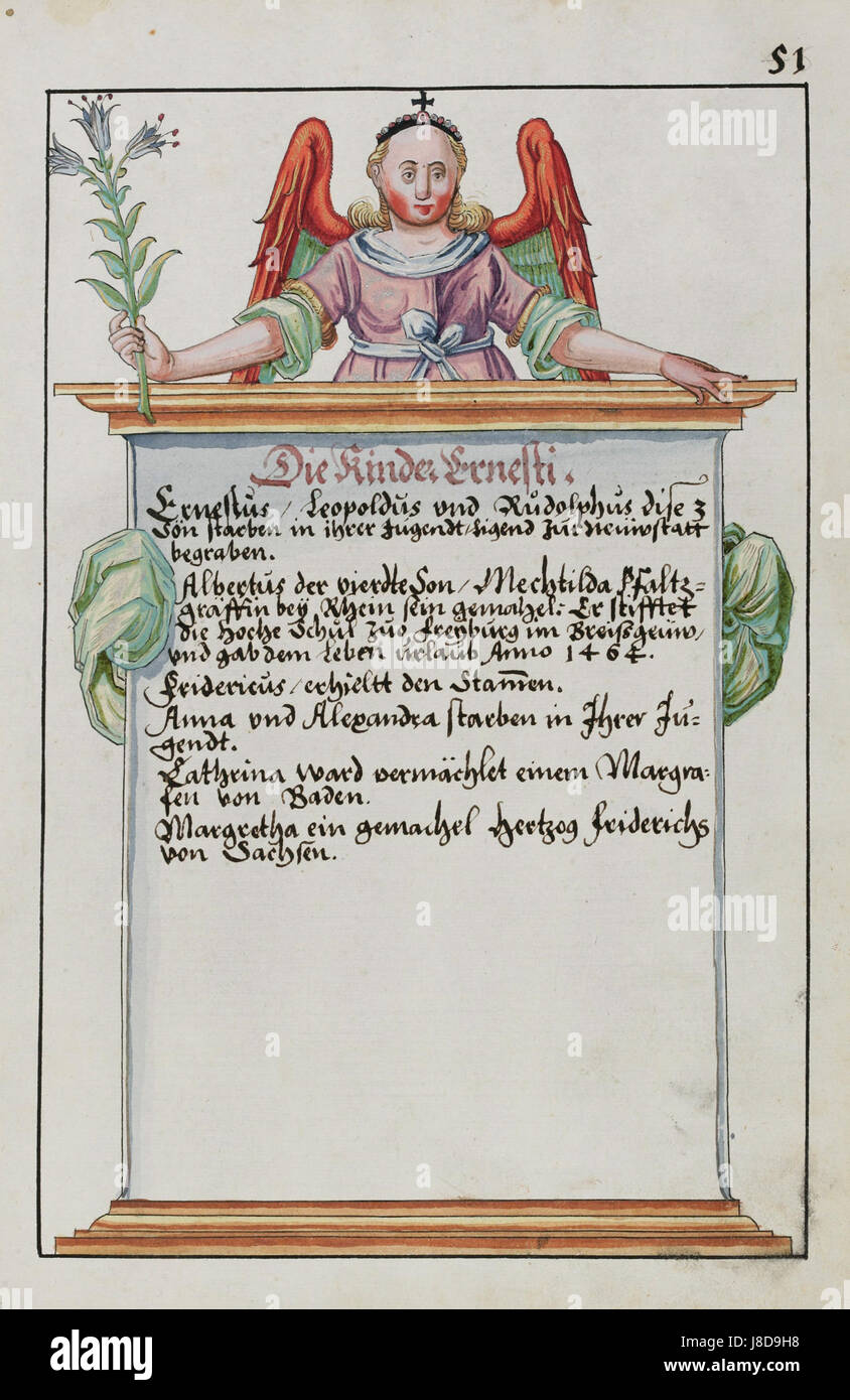 Habsburger Wappenbuch Fisch saa V4 1985 051r Stock Photo - Alamy