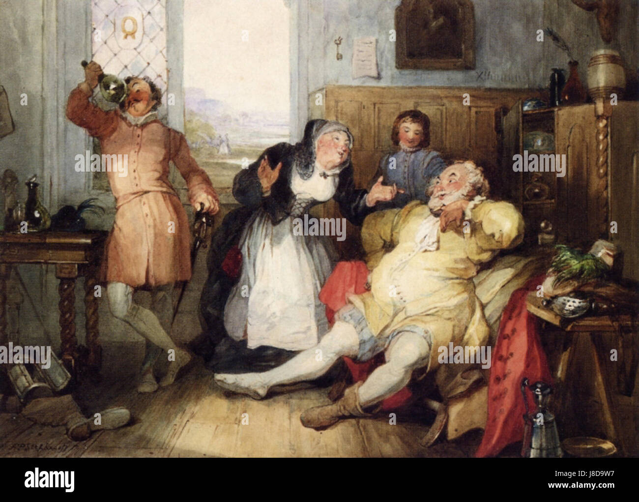 This illustration by Francis Philip Stephanoff depicts Falstaff and ...