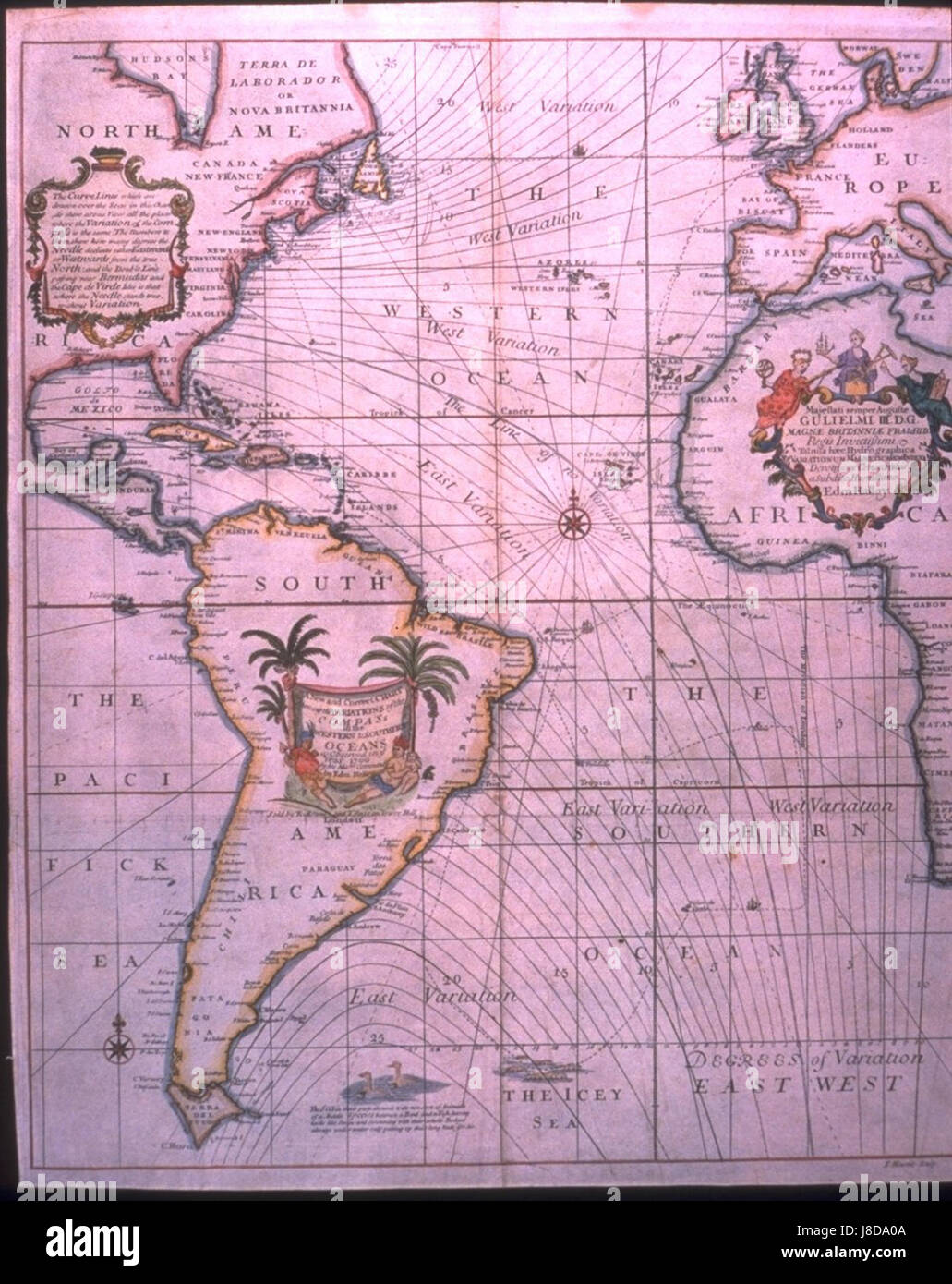 The Halley compass variations of 1720 refer to observations made by ...