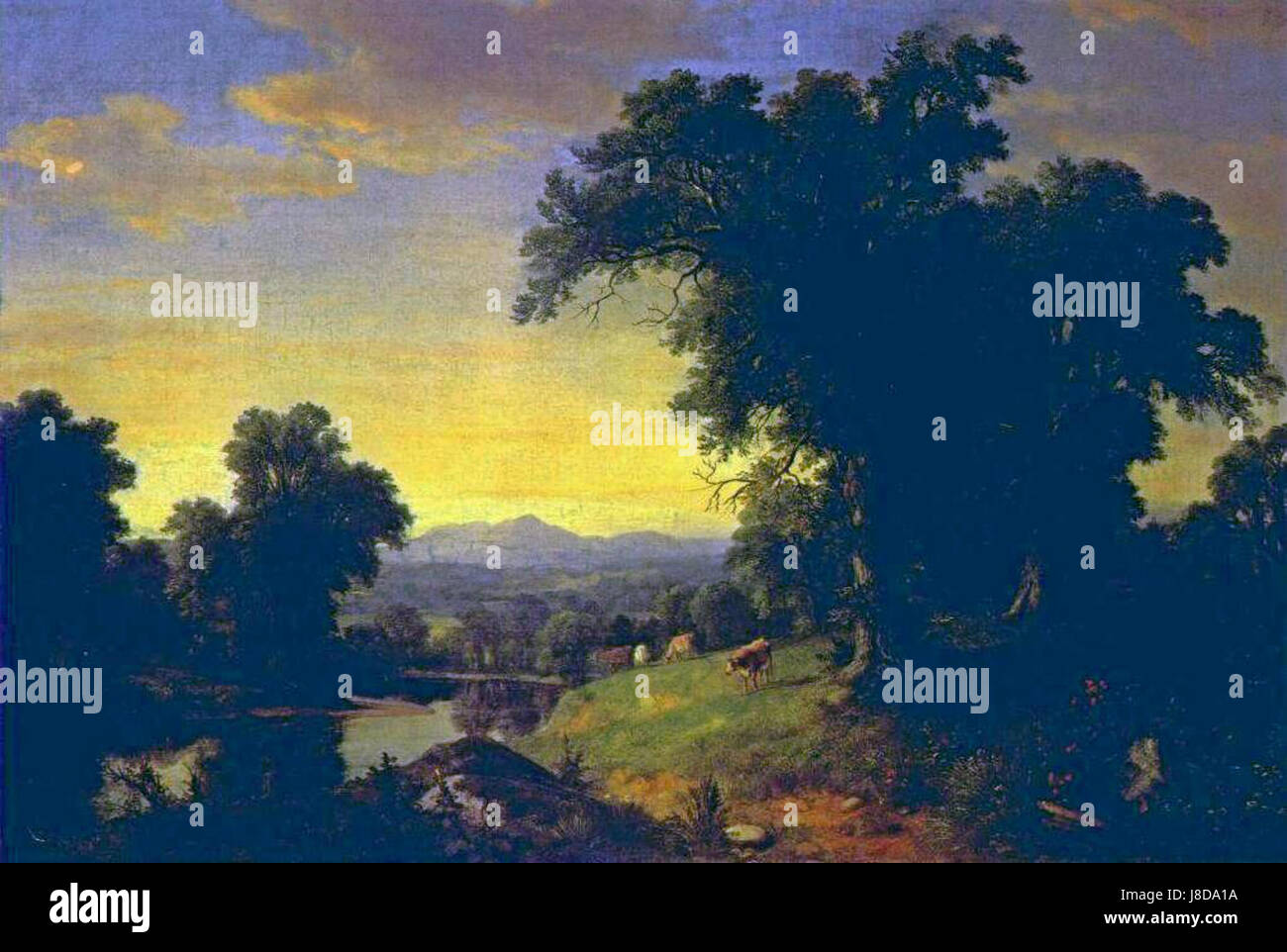 A Pastoral Scene (1858) by Asher Durand captures a serene rural ...