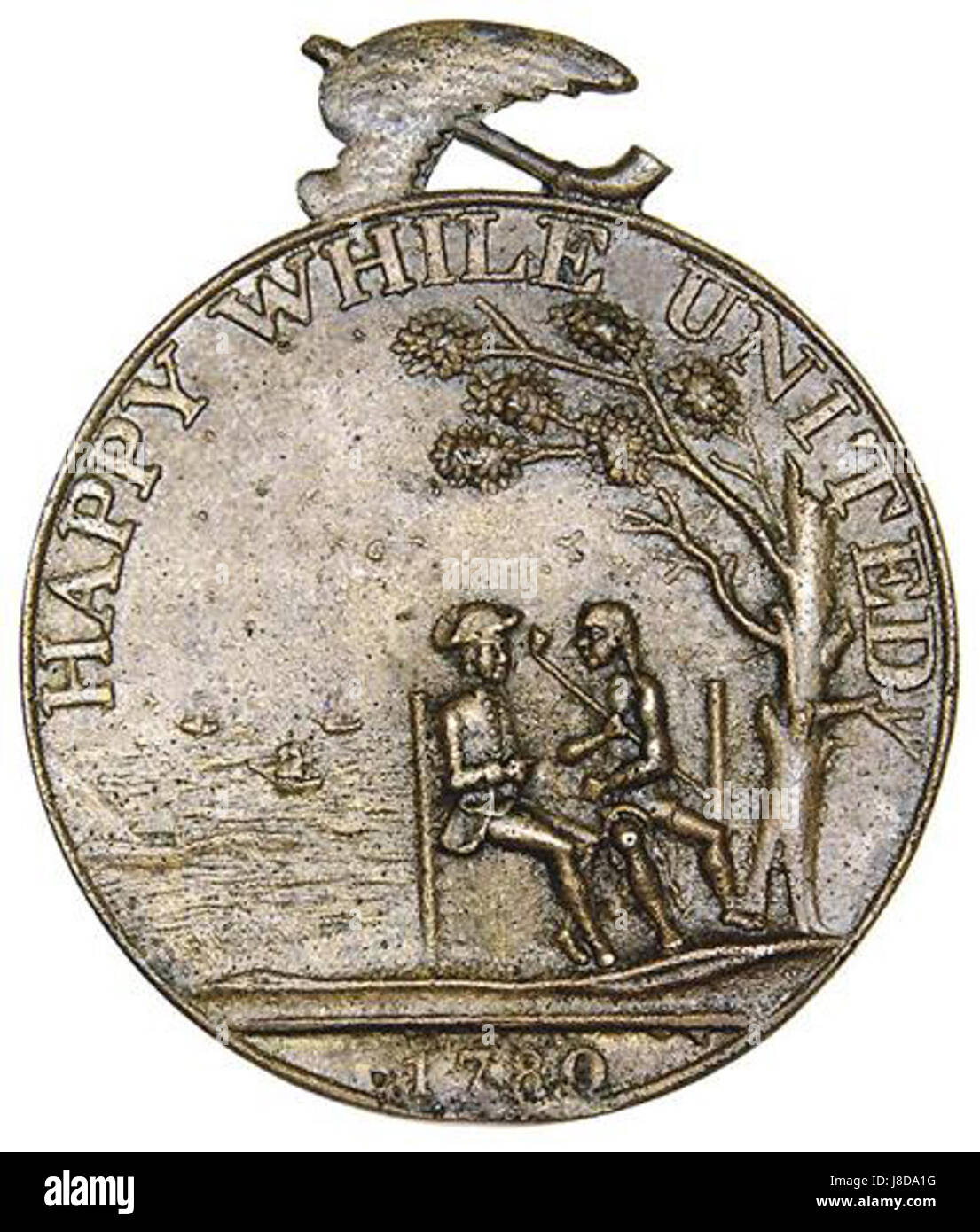 The 'Happy While United' colonial medal was awarded during the colonial ...
