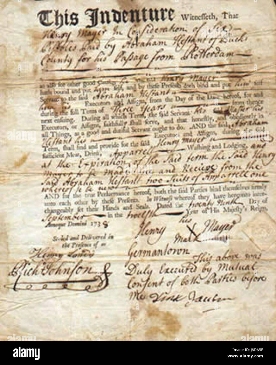 An indenture certificate is a formal legal document used in historical ...