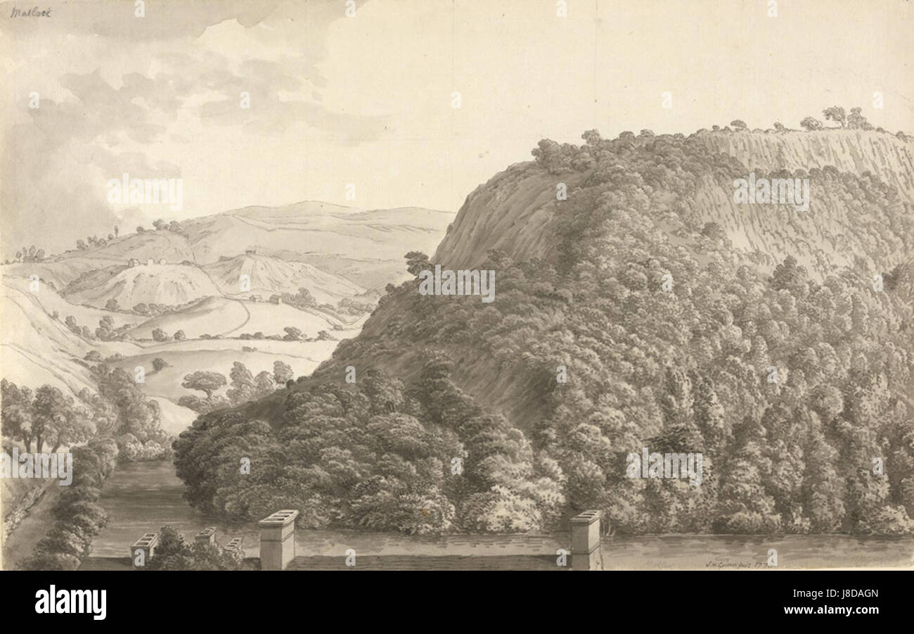 The artwork 'High Tor, Matlock' by Samuel Hieronymus Grimm from 1775 ...