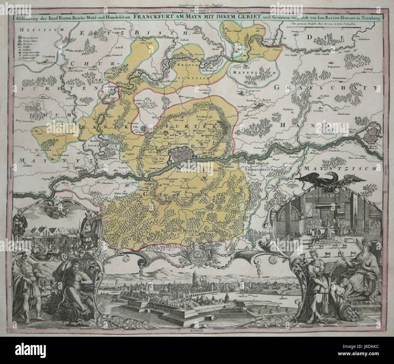Map Of Frankfurt 1730 High Resolution Stock Photography and Images - Alamy