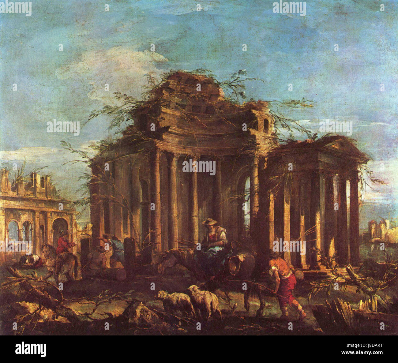 A work by Francesco Guardi, an Italian painter known for his Venetian ...