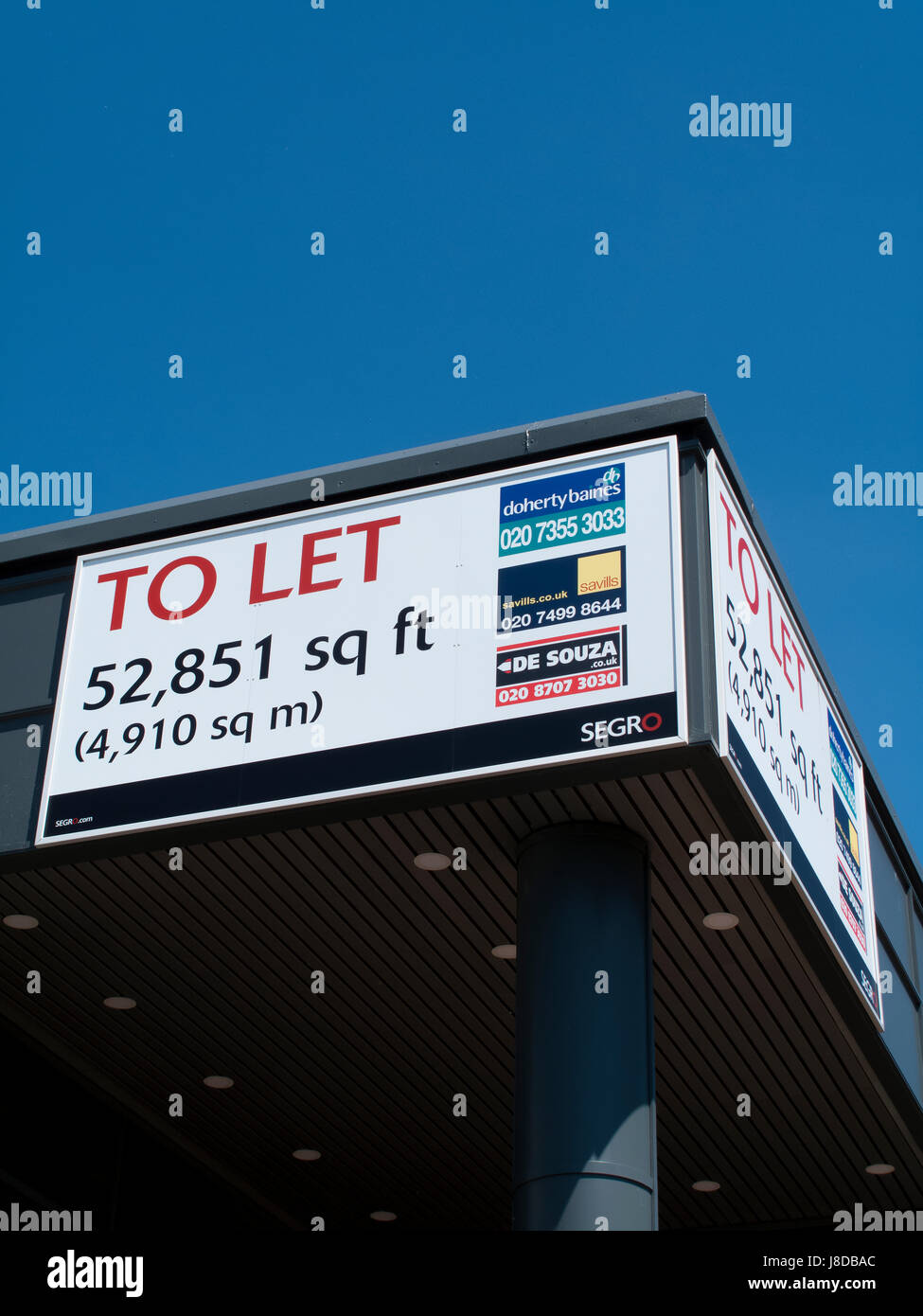 Estate agents industrial warehouse and office units to let sign Stock ...