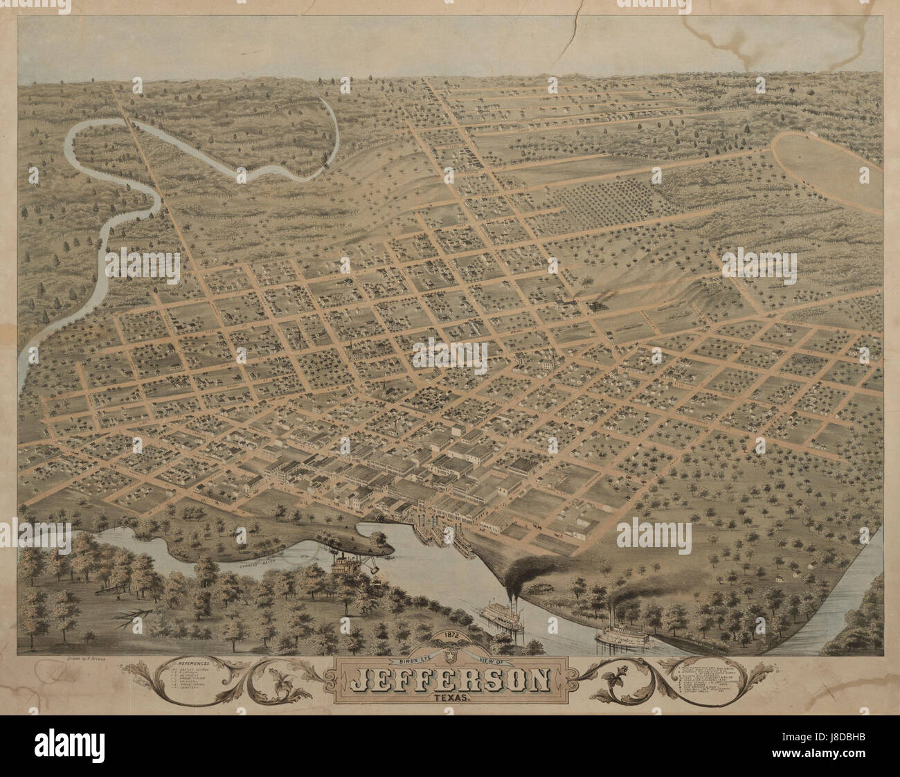 Jefferson texas map hi-res stock photography and images - Alamy