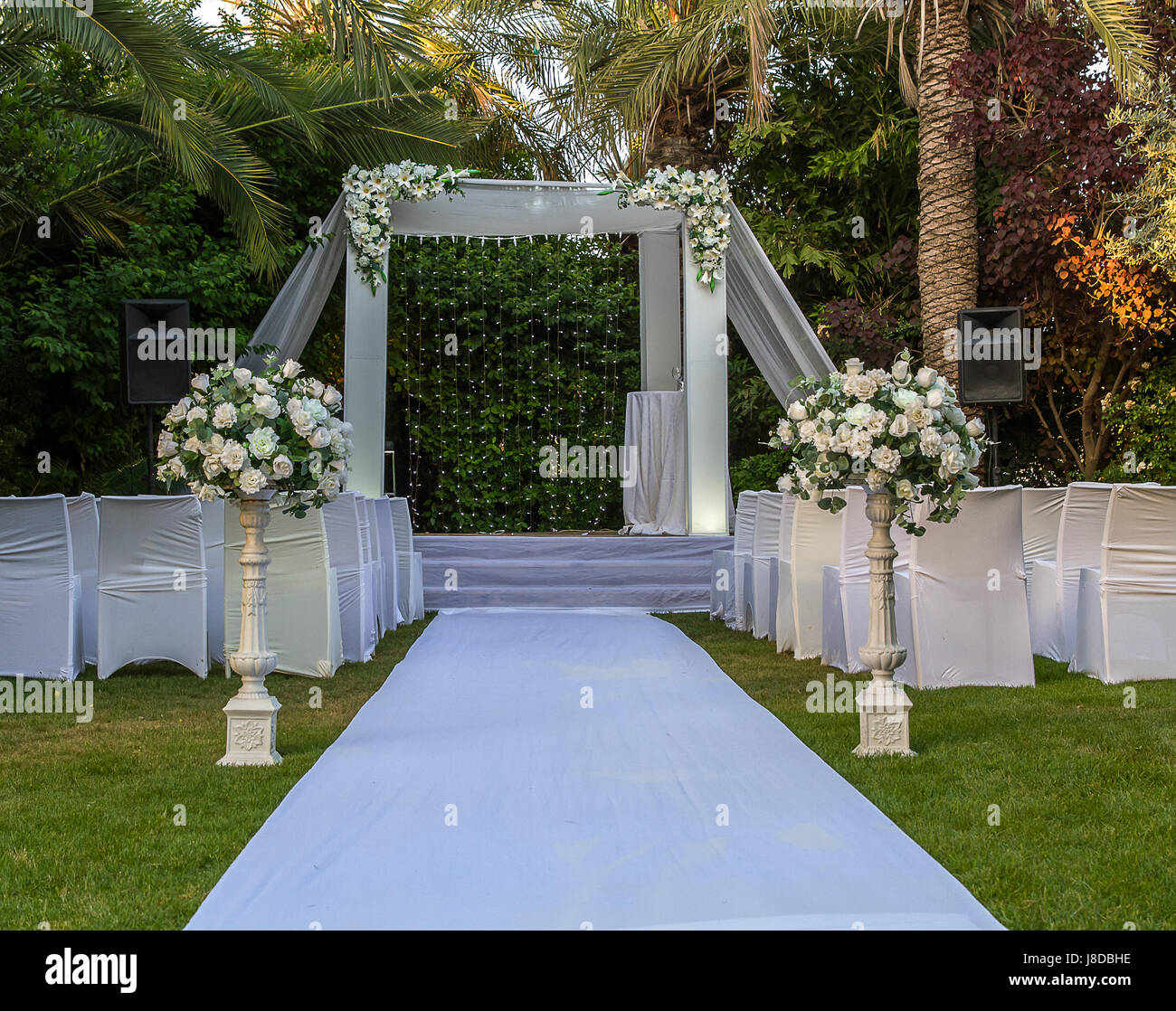 Beautiful photo of the Jewish Hupa , wedding putdoor Stock Photo - Alamy