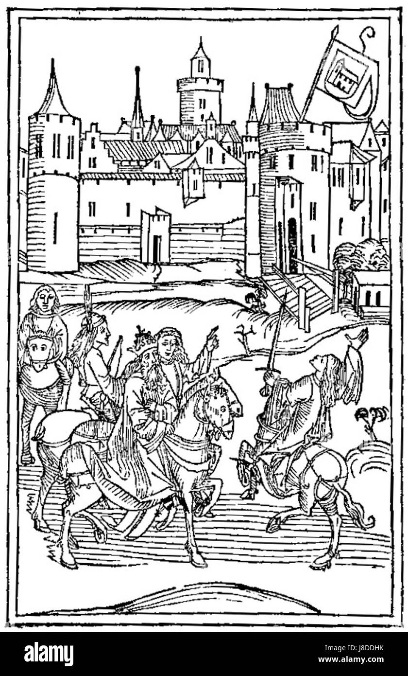 The Lirer chronicle, a historical manuscript, features detailed ...