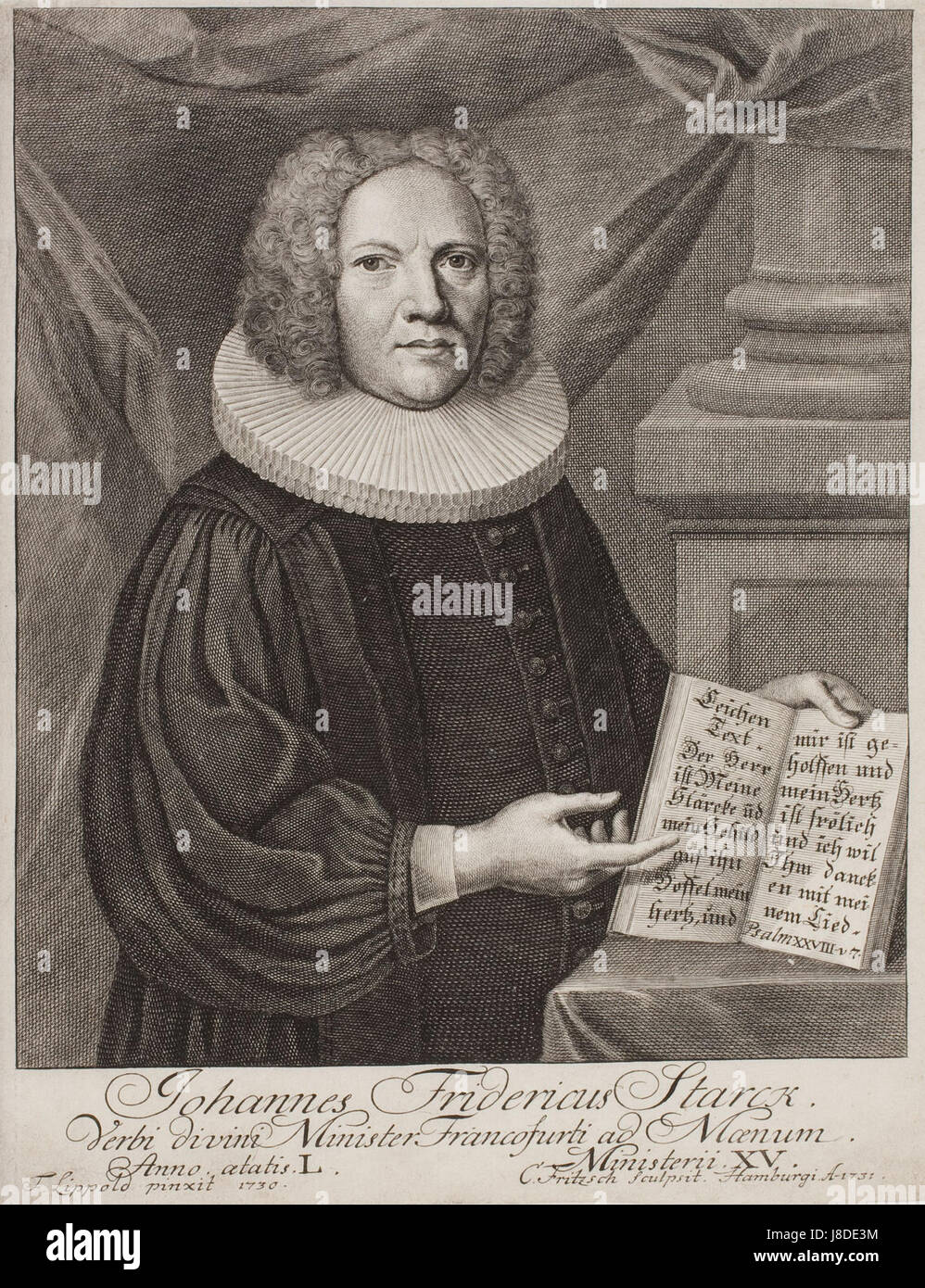 A portrait of Johann Friedrich Stark, a German philosopher and educator ...