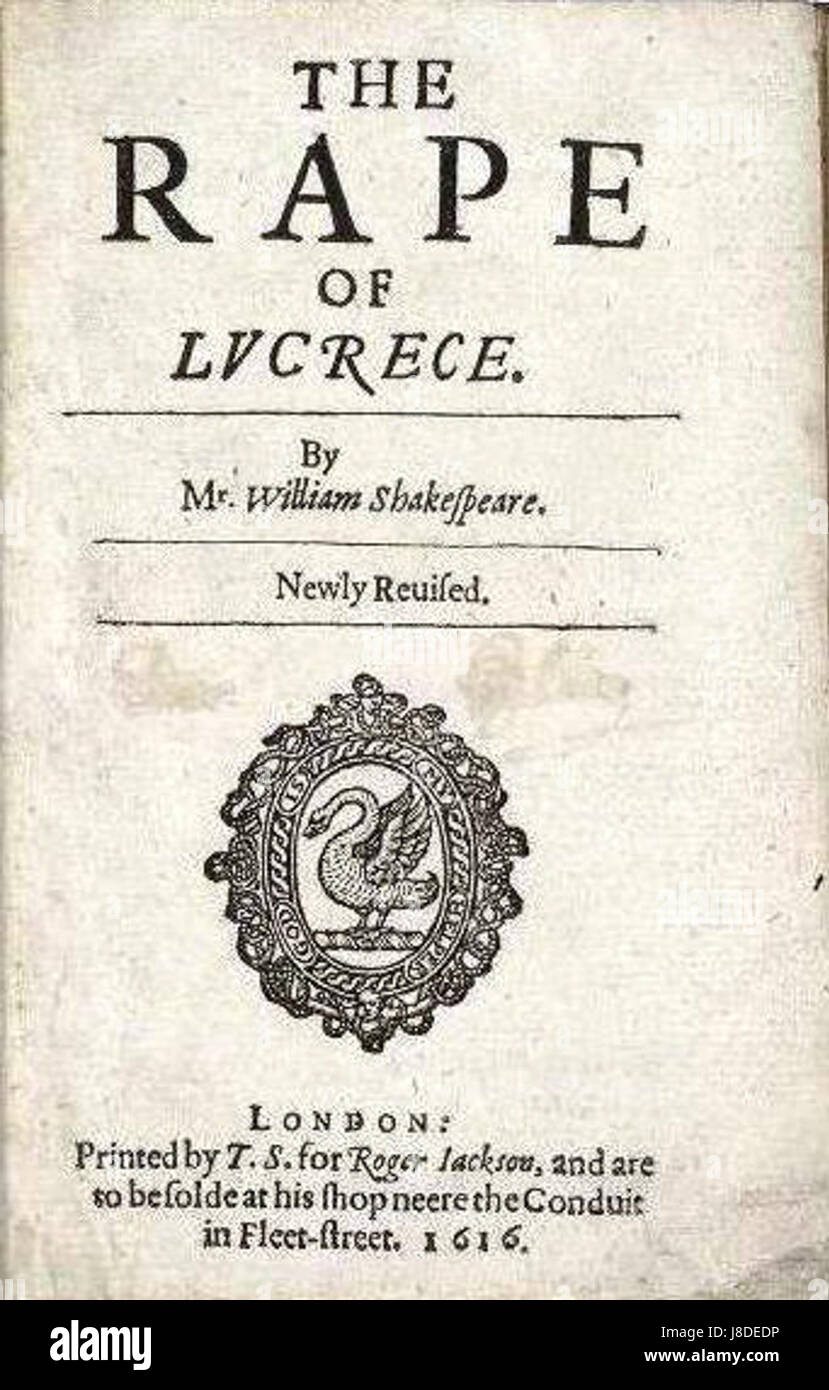 'Lucrece' is a narrative poem by William Shakespeare, first published ...