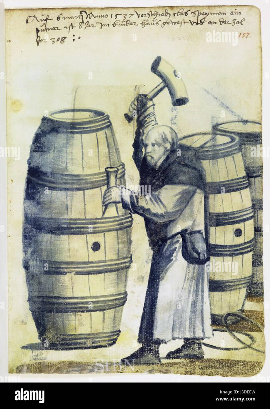 Mendel I 157 r refers to a specific manuscript or document, likely ...