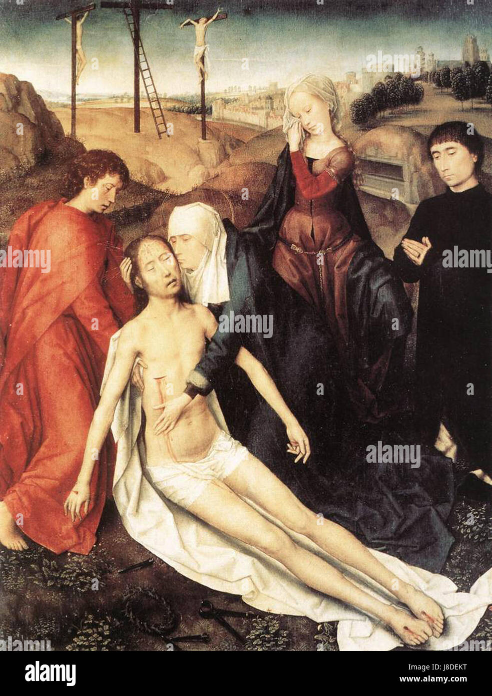 'Memling Lamentation' refers to an artwork by the Flemish painter Hans Memling, depicting the ...