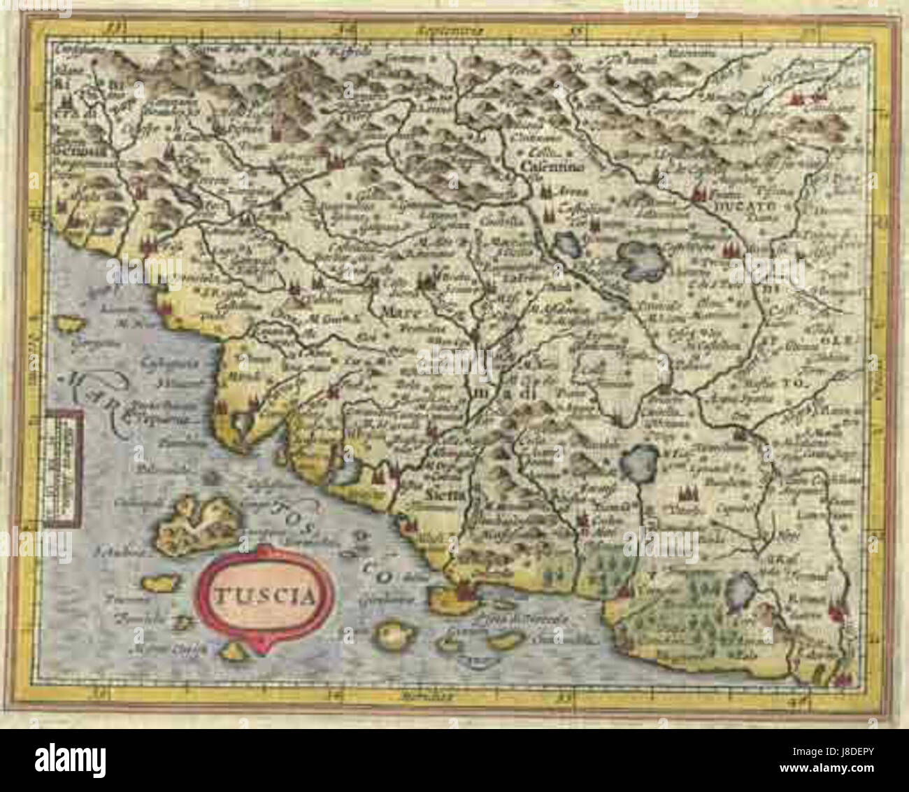 Tuscany map hi-res stock photography and images - Alamy