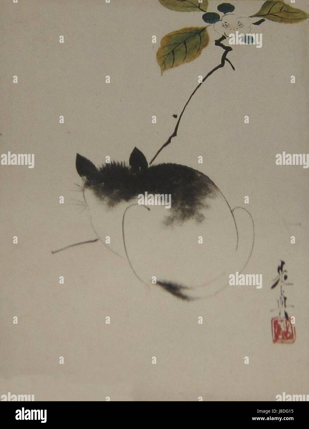 This leaf from an album by Shibata Zeshin, dating to the 1870s, is part ...