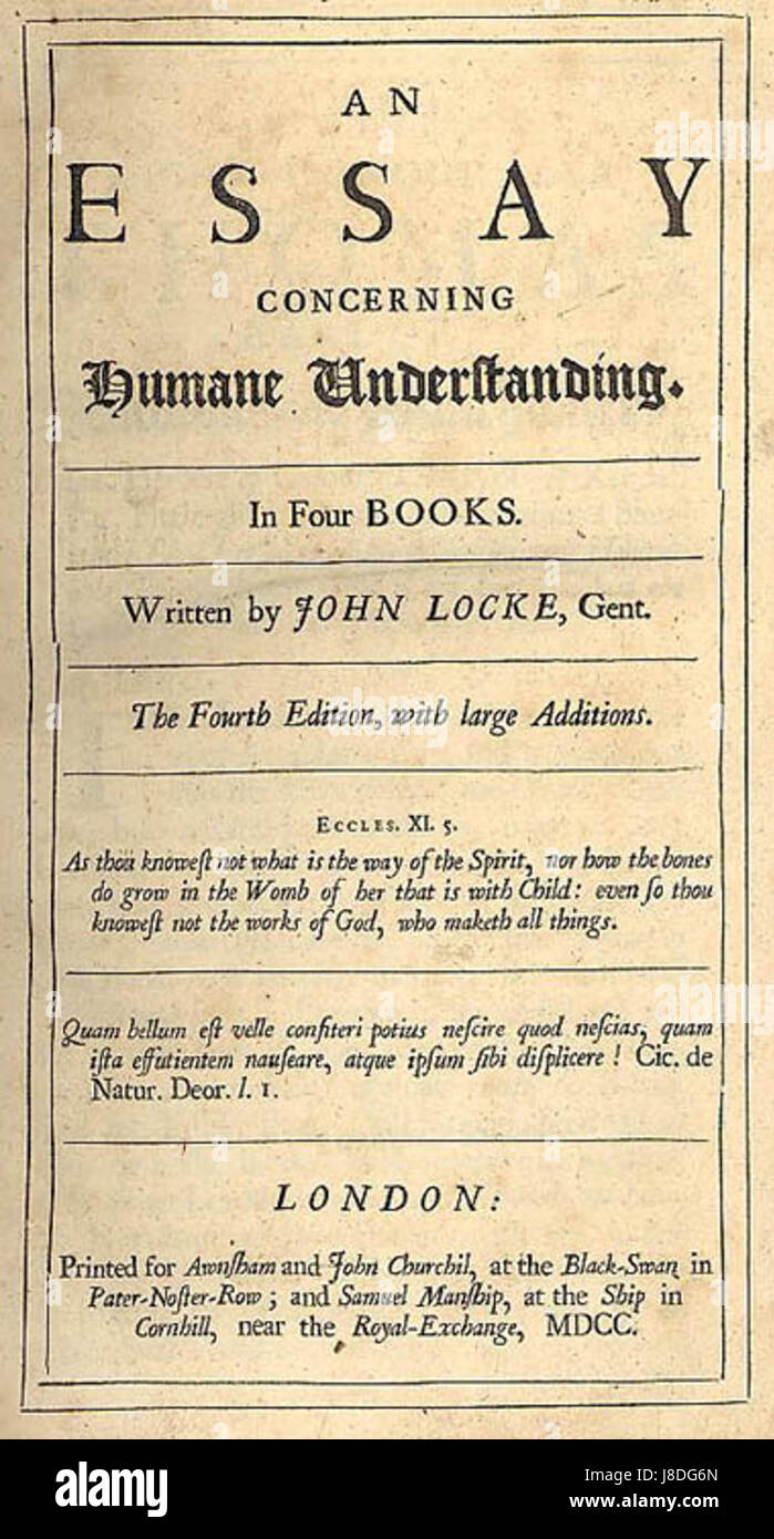 John Locke's 'Essay Concerning Human Understanding' is a fundamental ...
