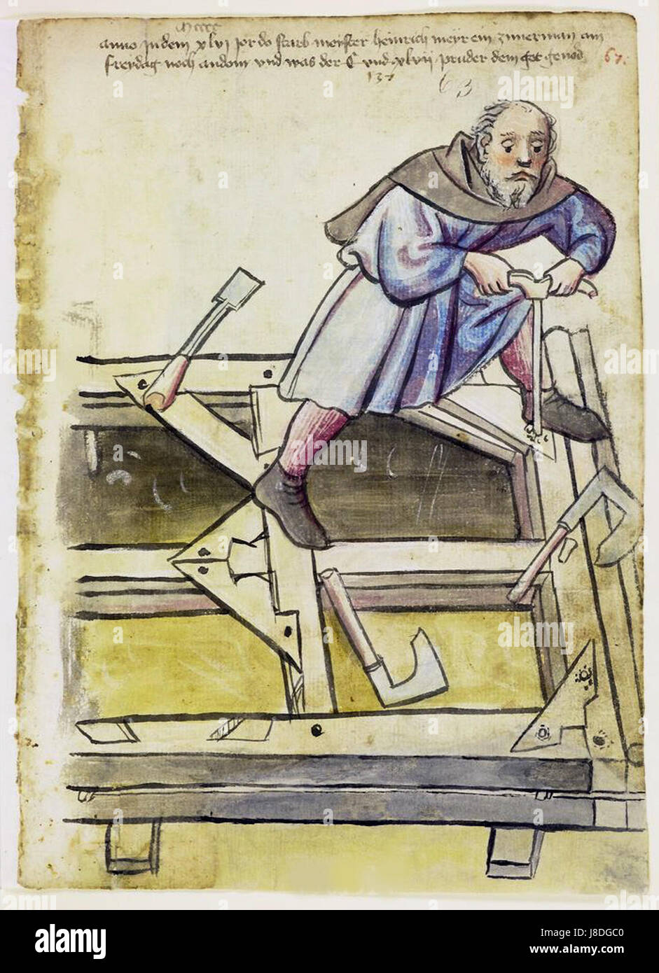 The image titled 'Mendel I 067 r' refers to a scientific illustration ...