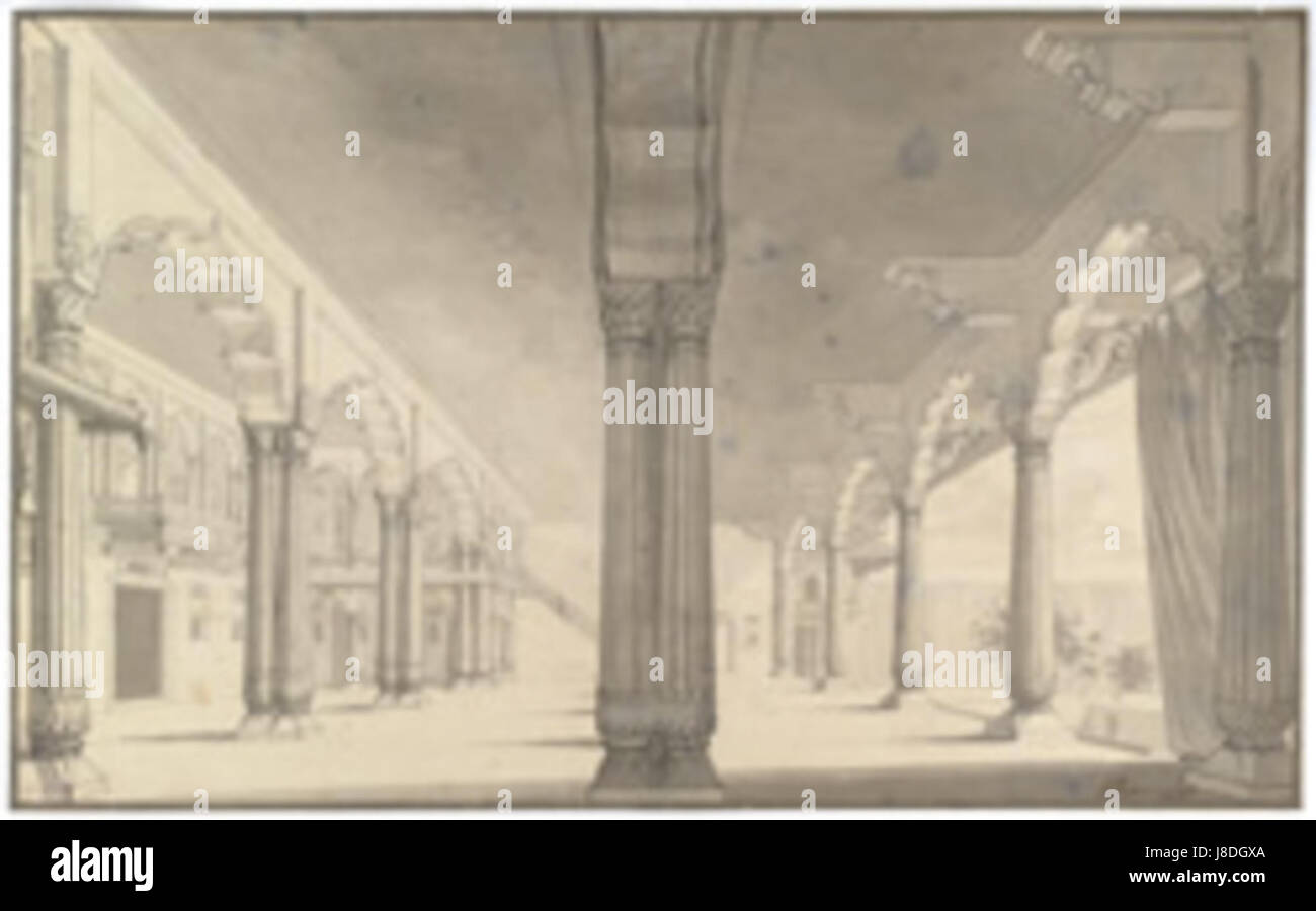 This is a depiction of the inside view of a palace in Bangalore, India ...