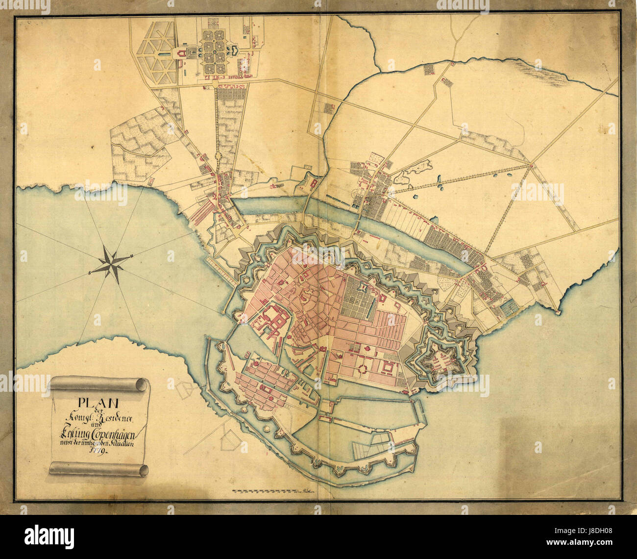 Historic map of copenhagen hi-res stock photography and images - Alamy