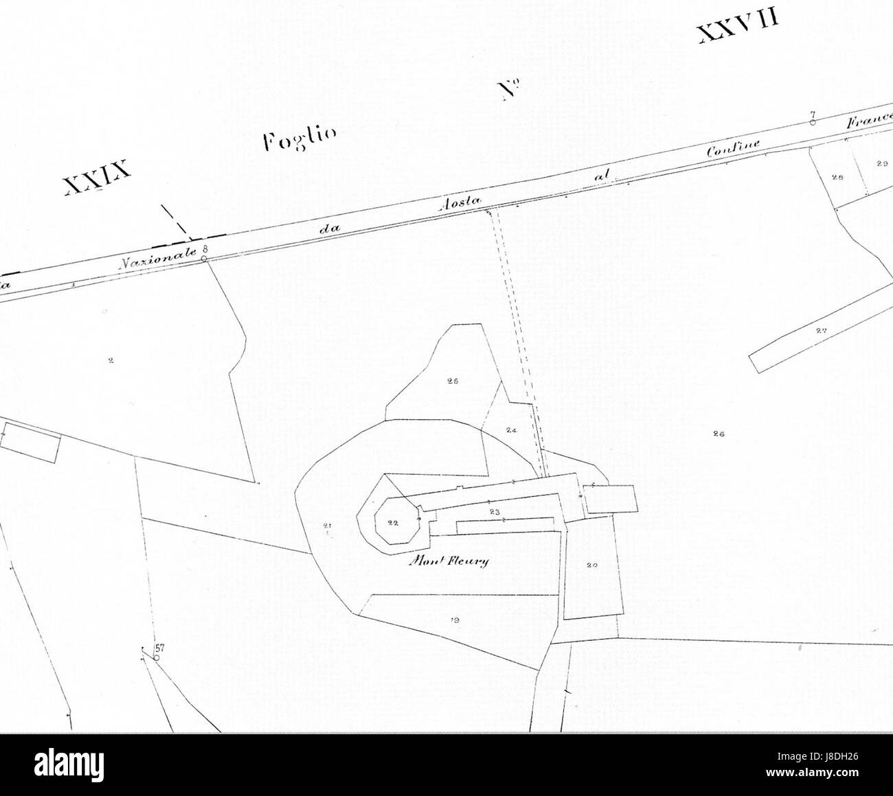 The 1890 Dett mappa Catasto shows detailed maps of the Castello di ...