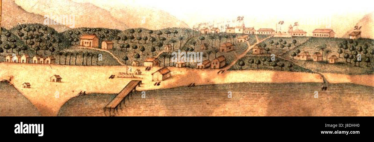 This piece depicts a detailed perspective of a fortress, showcasing ...