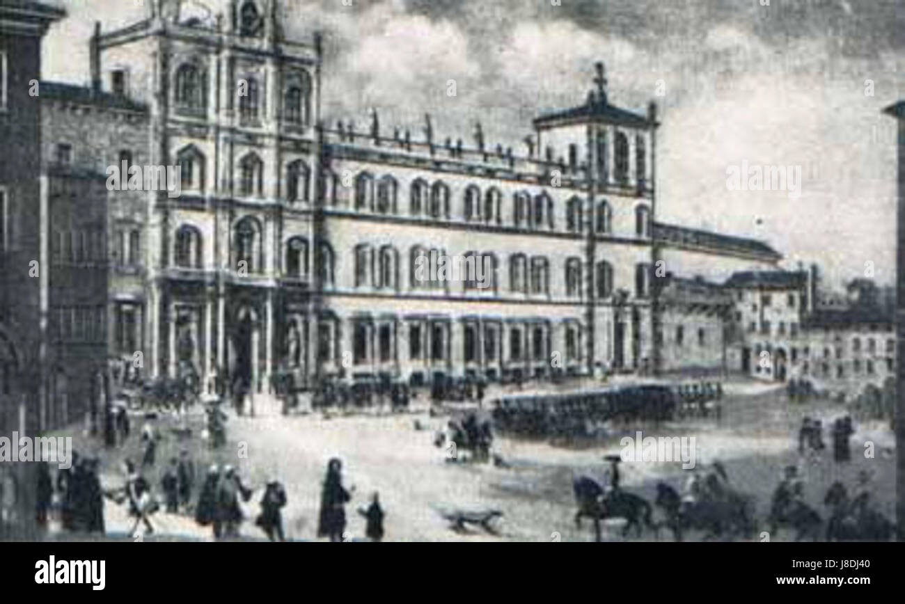 Drawing of the Ducal Palace in Modena in 1750 Stock Photo - Alamy