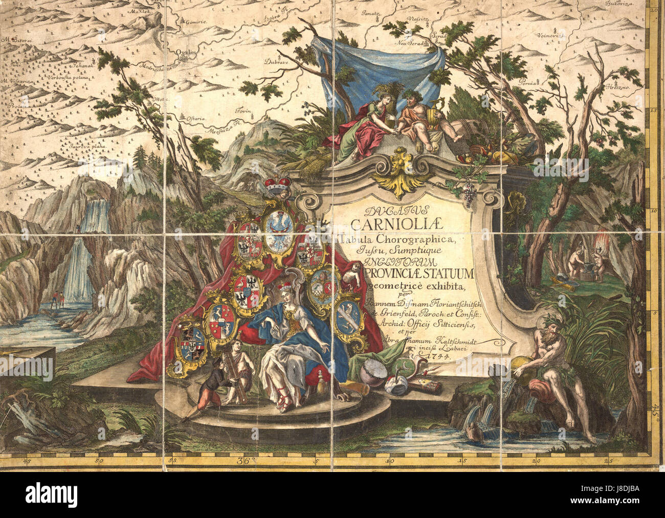 The 'Ducatus Carnioliae Tabula Chorographica' is a historical map of ...