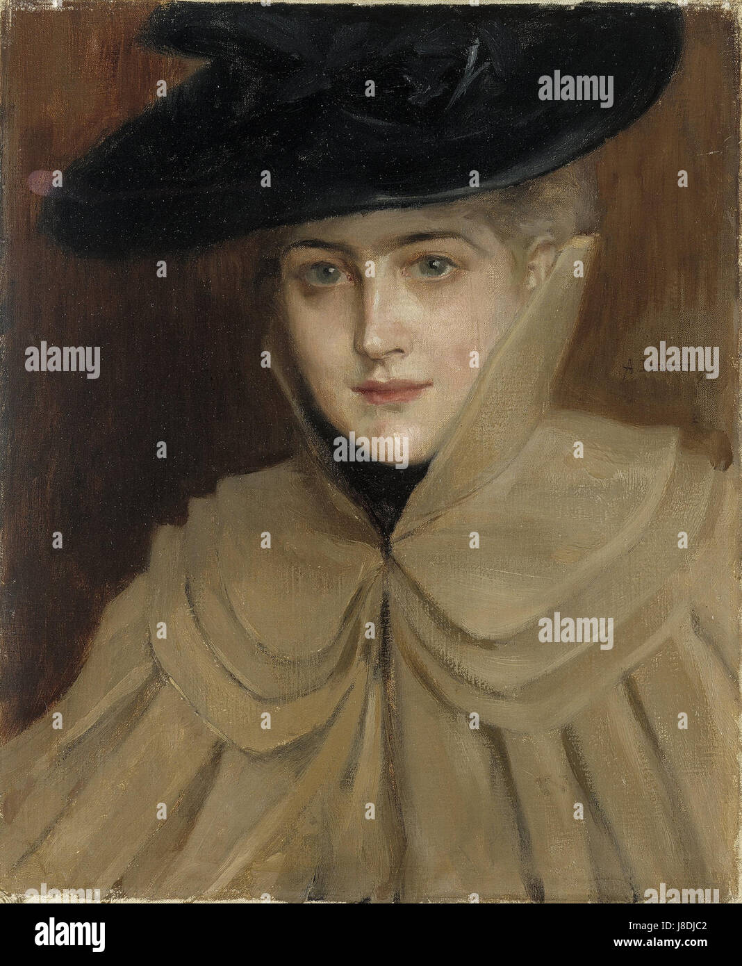 Edelfelt Portrait Young Woman Stock Photo - Alamy