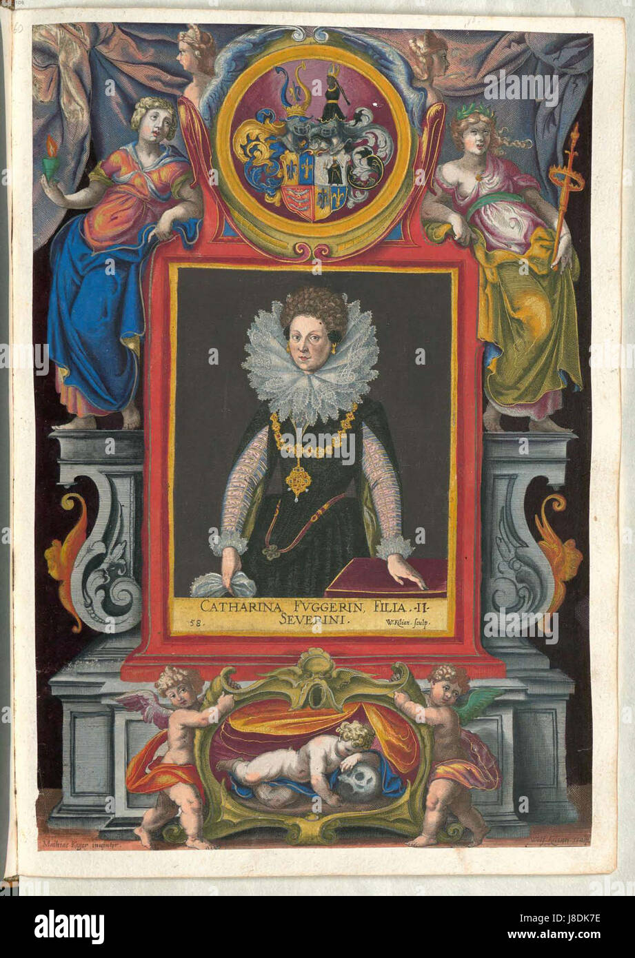 This image from the work 'Fuggerorum et Fuggerarum imagines' shows the ...