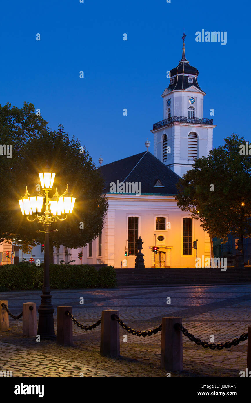 night photograph, baroque, church, style of construction, architecture ...