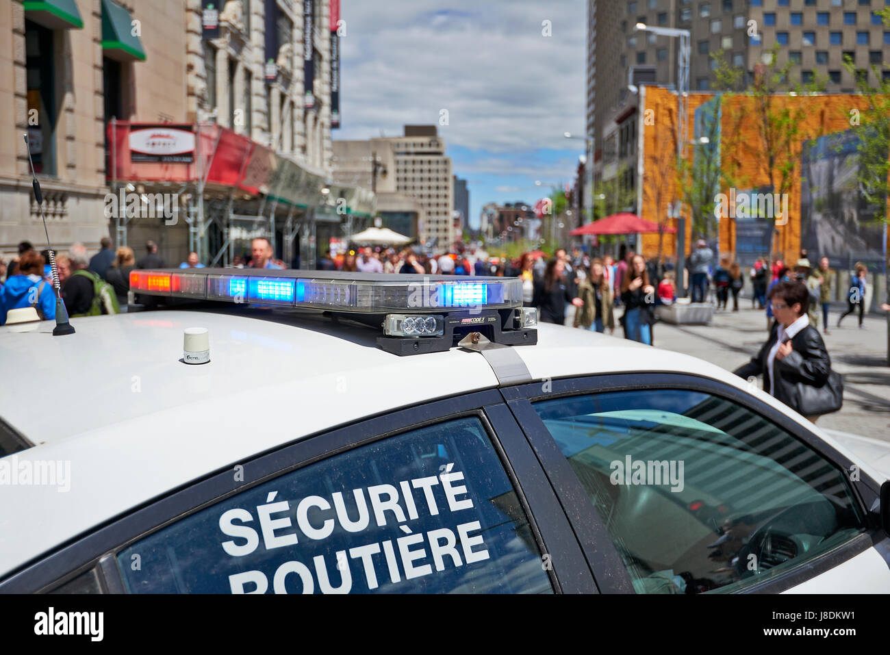 MONTREAL, QUEBEC, CANADA - 19 MAY 2017: Security police car parked in ...