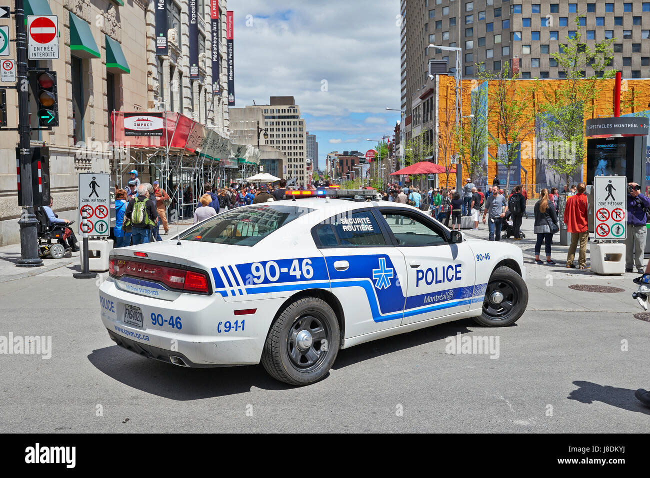 MONTREAL, QUEBEC, CANADA - 19 MAY 2017: Security police car parked in ...