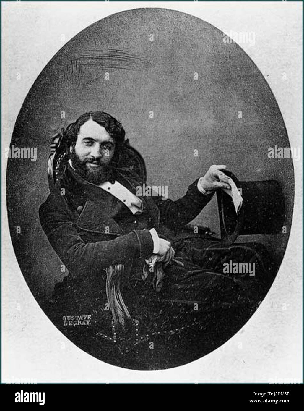 A portrait of Henri Le Secq, a notable 19th-century French photographer ...